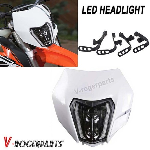 Dirt bike LED Headlight DRL Fit For 250 350 450 500 690 SMC-R 690 Enduro R 2019+ | eBay