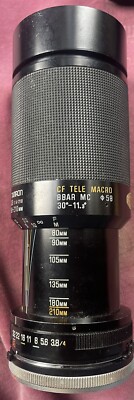 Tamron CF Tele Macro Lens BBAR MC 80 210mm 1:3.8 Adaptall 2 Canon mount ...