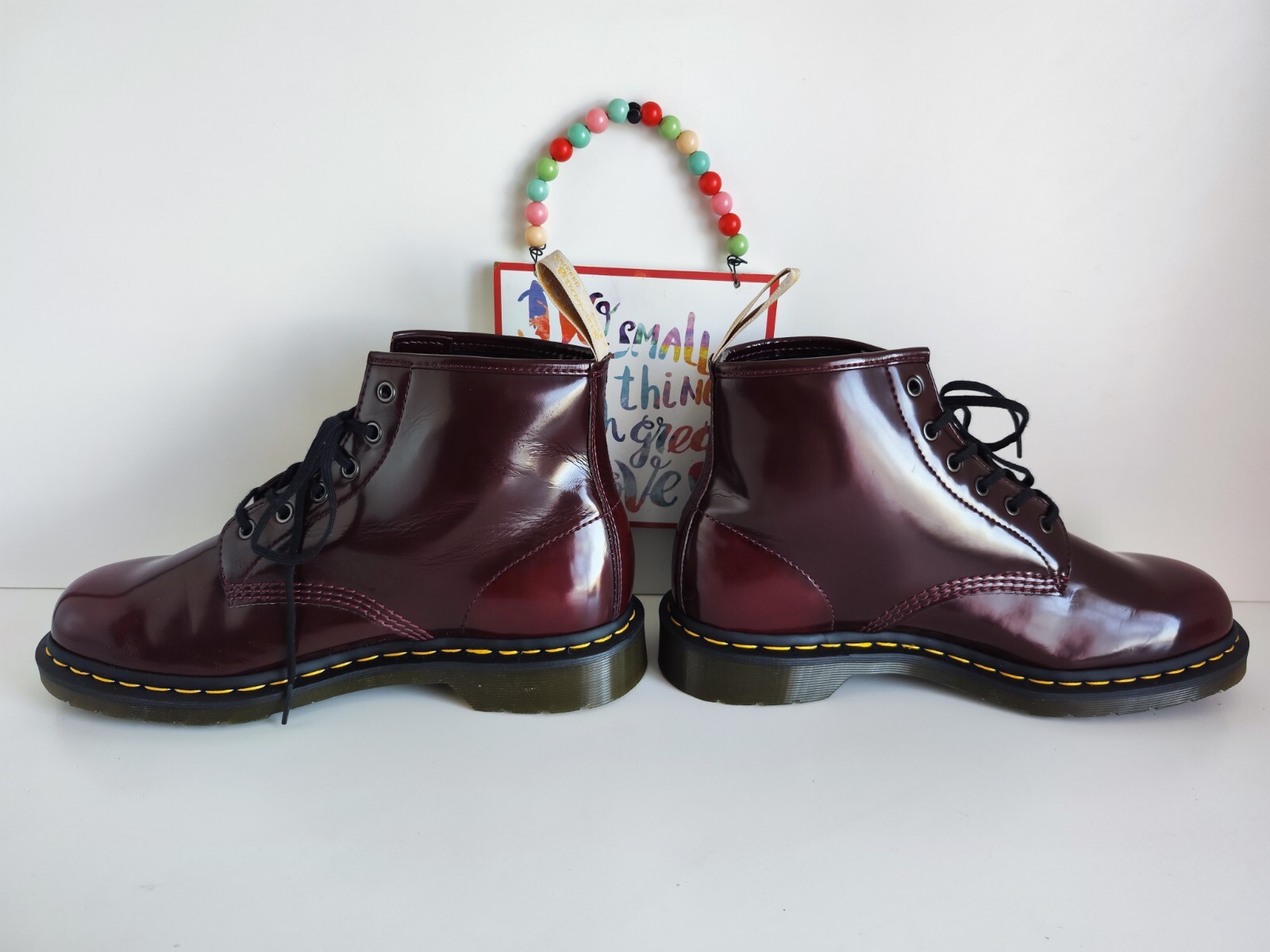 Dr Doc Martens 101 Vegan cherry red 6eye arcadia boots UK9 EU43 US10 ...