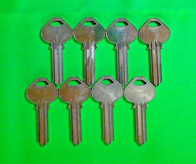 CORBIN RUSSWIN ORIGINAL KEY BLANKS H2 6 PIN, LOT OF (8), LOCKSMITH, NO ...