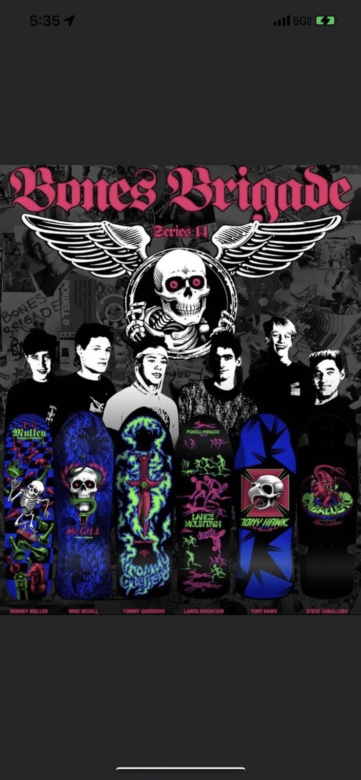 Powell Peralta Bones Brigade Series 14 Black light Skateboard All 6 In Hand | eBay