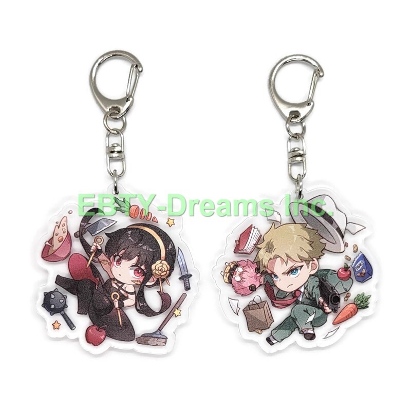 Set of 2 Spy Family Acrylic Keychain Yor, Loid Forger v1 | eBay
