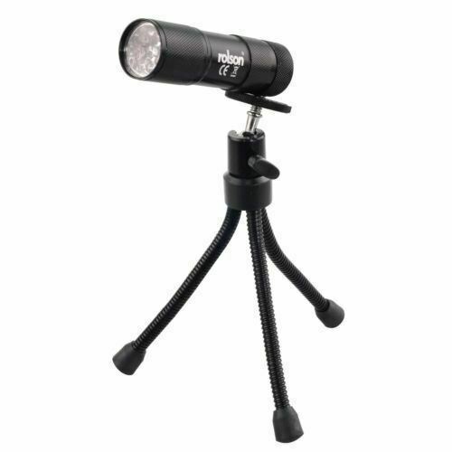 Rolson 9 LED TORCH WITH FLEXI TRIPOD LEGS Detactable Small Portable ...
