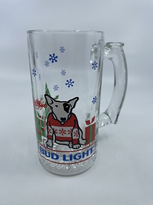 Vintage 1987 Bud Light Mascot Spuds McKenzie Beer Mug Christmas ...