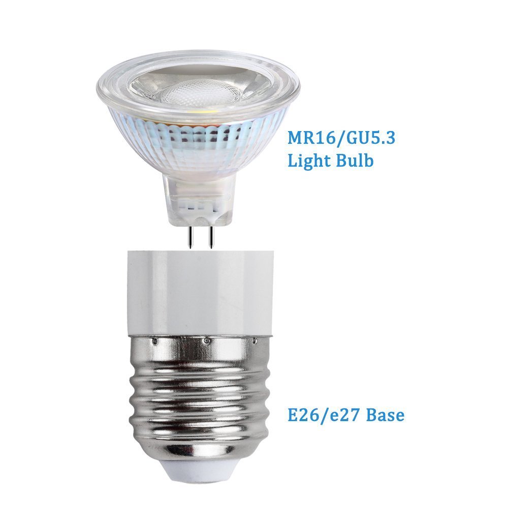 4pcs E26/E27 to MR16 Converter Adapter Medium Screw to Bi-Pin G4 GX5.3 ...