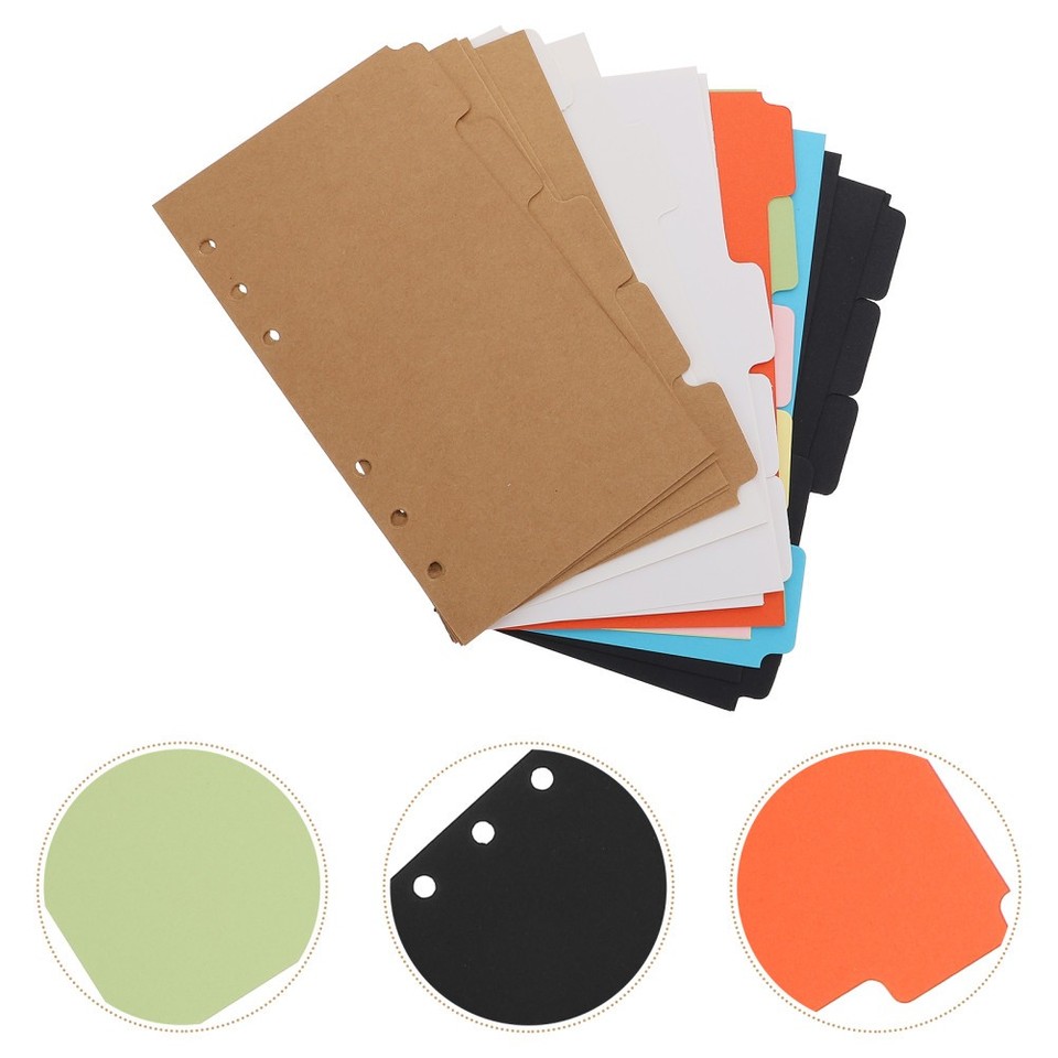 20 Pcs Paper Index Dividers Tabs for Binder Document Separation Study ...