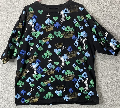 🔥 Kani Gold • AOP King Cards Crowns Casual Shirt • Men’s Size 2XL XXL ...