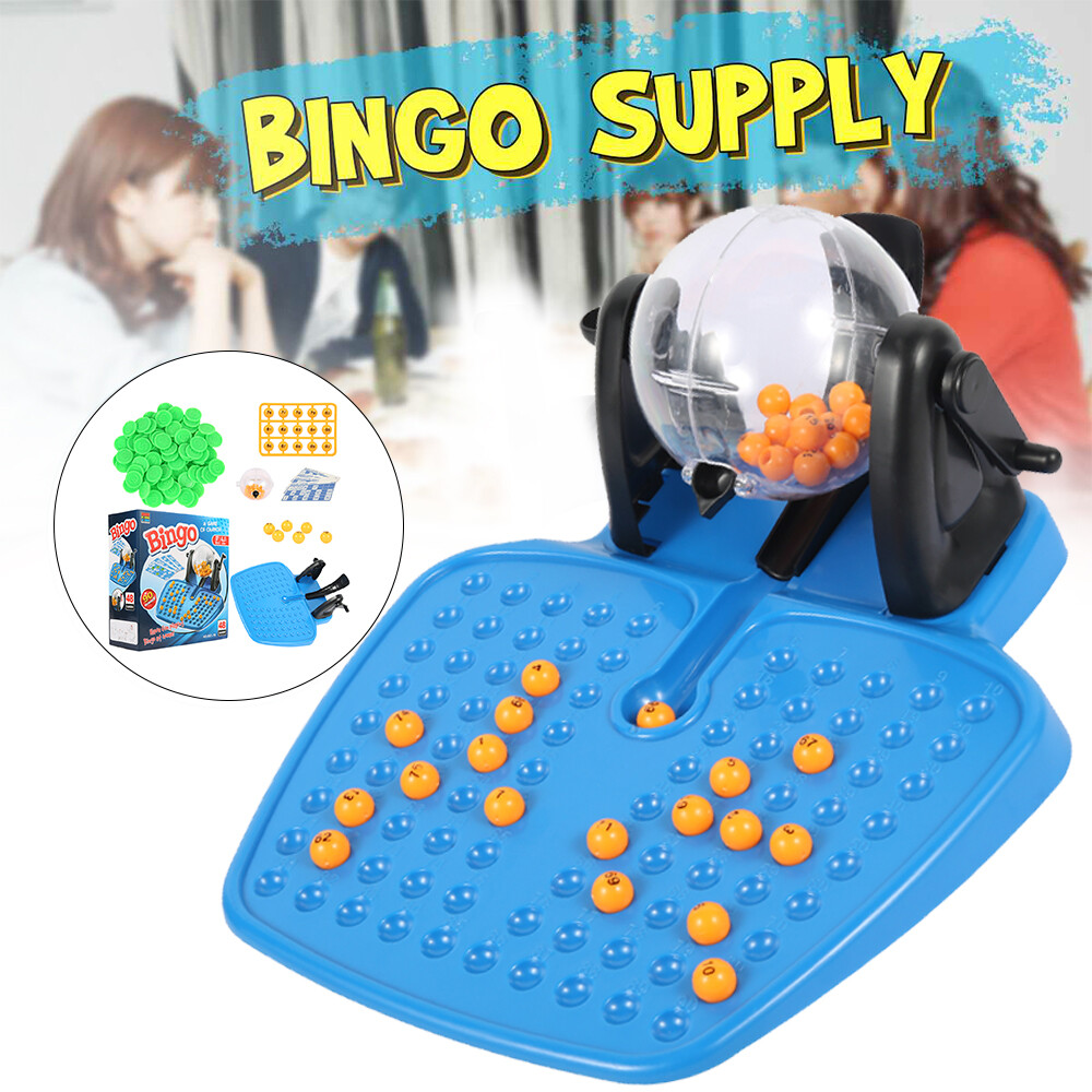 Bingo Game Traditional Friends Family Revolving Cards Ball Dispenser ...