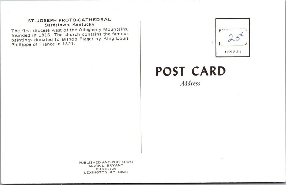 St. Joseph Proto-Cathedral Bardstown Kentucky Vintage Chrome Postcard A55 | eBay