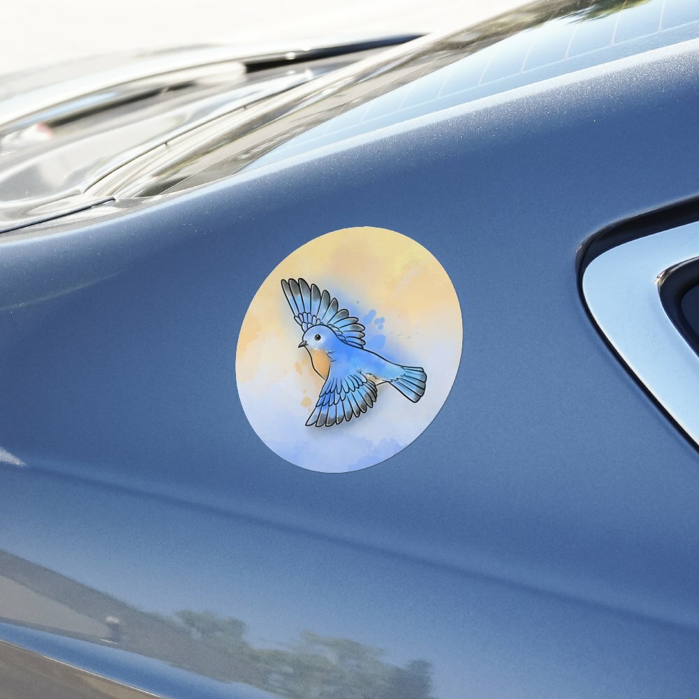 Eastern Bluebird Watercolor Bird Circle Bumper Window Sticker | eBay