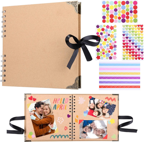 Scrapbook, Photo Album Book Scrapbook Supplies, 60 Pages Scrap Book ...