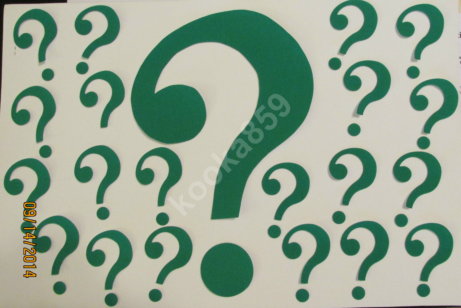 RIDDLER inspired COSTUME QUESTION MARK SYMBOLS Large & 20 Iron on patch ...