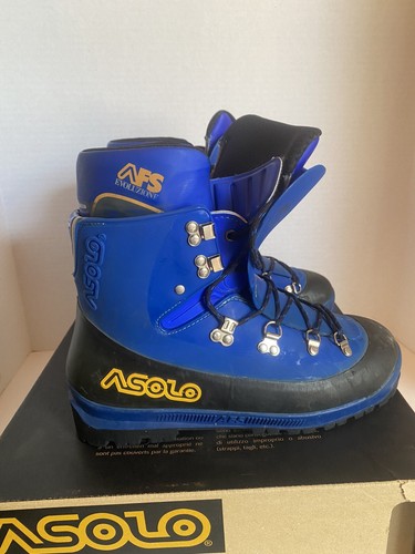 ASOLO AFS Evoluzione Men's Size 8.5 US Blue Mountaineering Boots Made ...