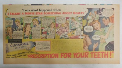 Listerine Toothpaste Ad: I Taught Movie Star Something from 1940's 7.5 ...