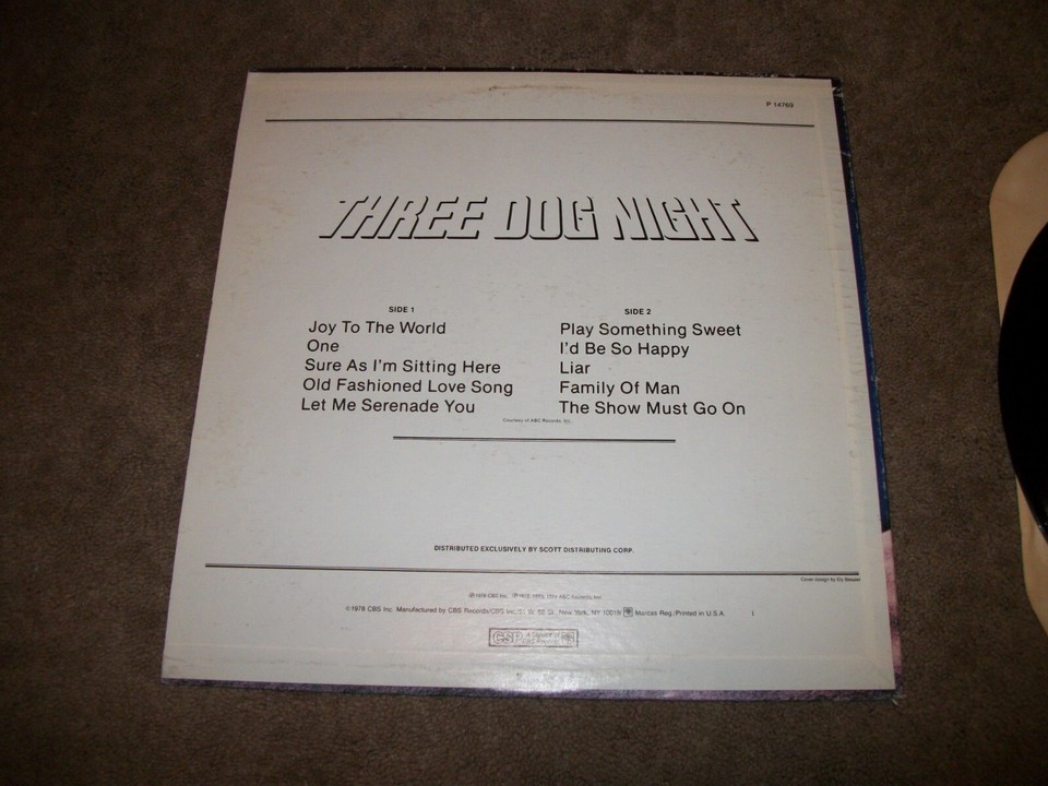 THREE DOG NIGHT LP P 14769 Columbia Special Products 1978 - EX VINYL | eBay