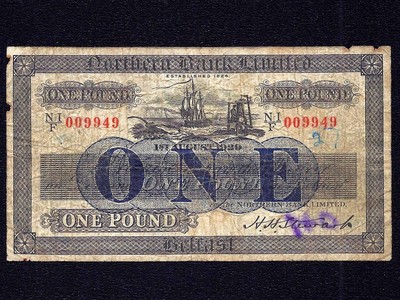 Northern Ireland 1 Pound 1929 P-178a ( LOW SERIAL ) | eBay