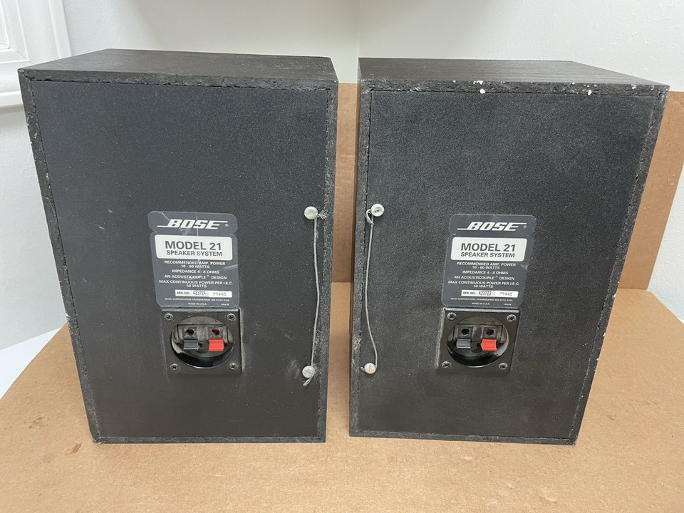Bose Model 21 Main Stereo Compact Bookshelf Speaker System Pair Made in ...