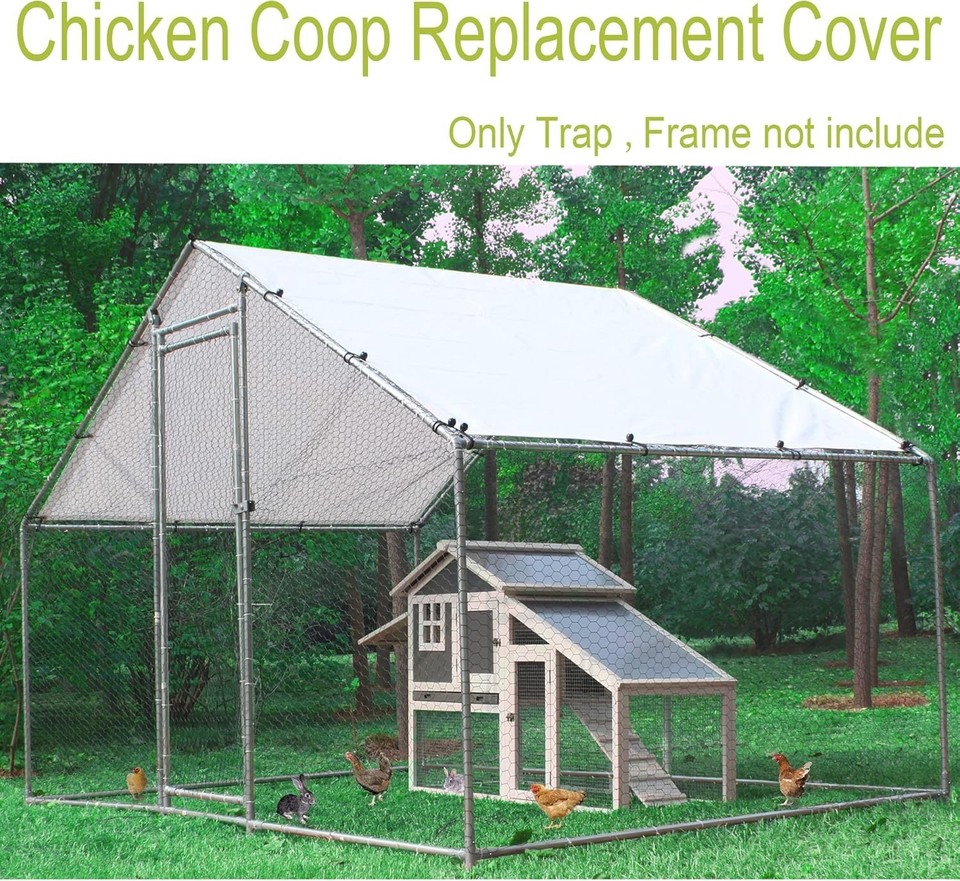 Versatile Large Canopy Cover for Chicken Coops - Includes 44 Bungee ...