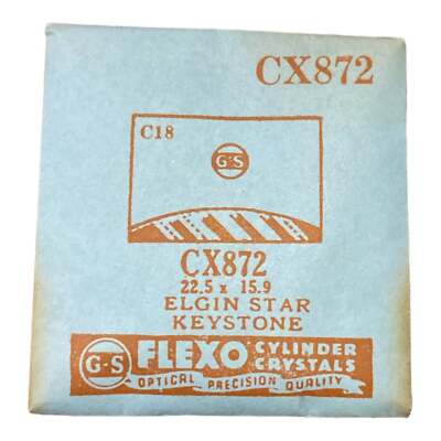 Germanow-Simon Mach (GS) CX872 Watch Crystal 22.5x15.9 NOS Part Flexo ...