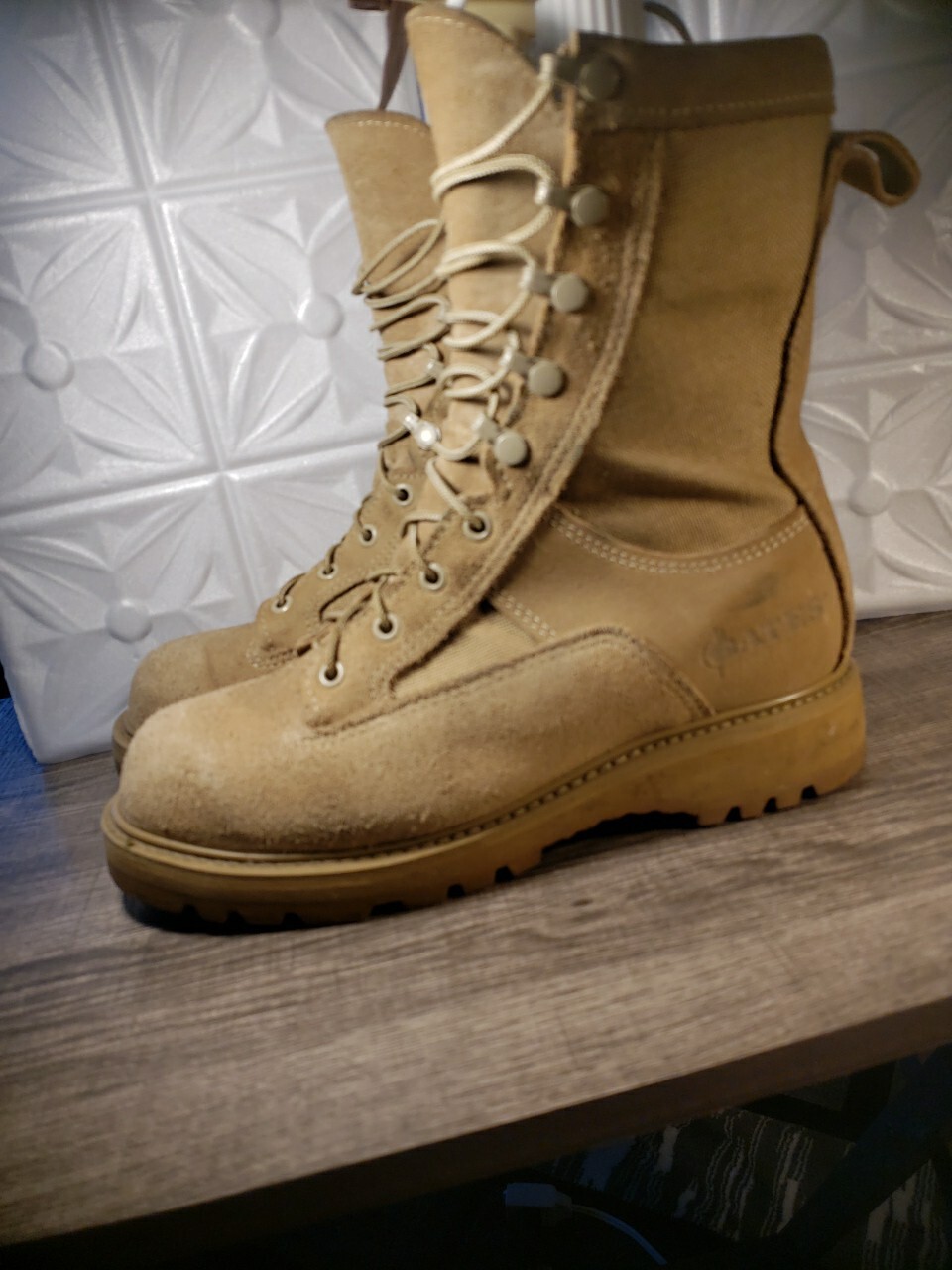 Bates C3-D-0321 US Army Desert Tan Suede Canvas Combat Boot 5.5 XW | eBay