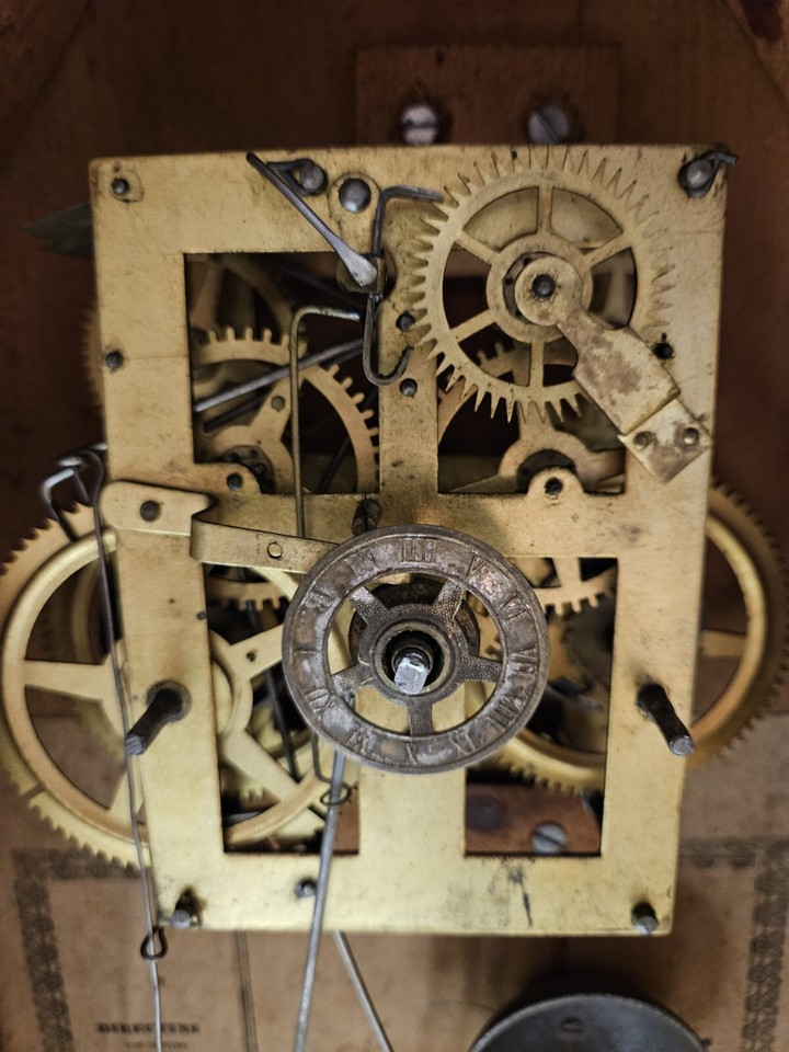 Antique 1870's GILBERT Victorian Mahogany Steeple Mantel Shelf Clock ...