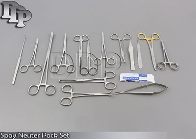 118 PCS SPAY NEUTER VETERINARY SURGERY SURGICAL INSTRUMENTS FORCEPS DS ...