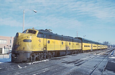 CNW EMD E8A No. 511 8 x 10 Photo with cab car 160 commuter in January ...