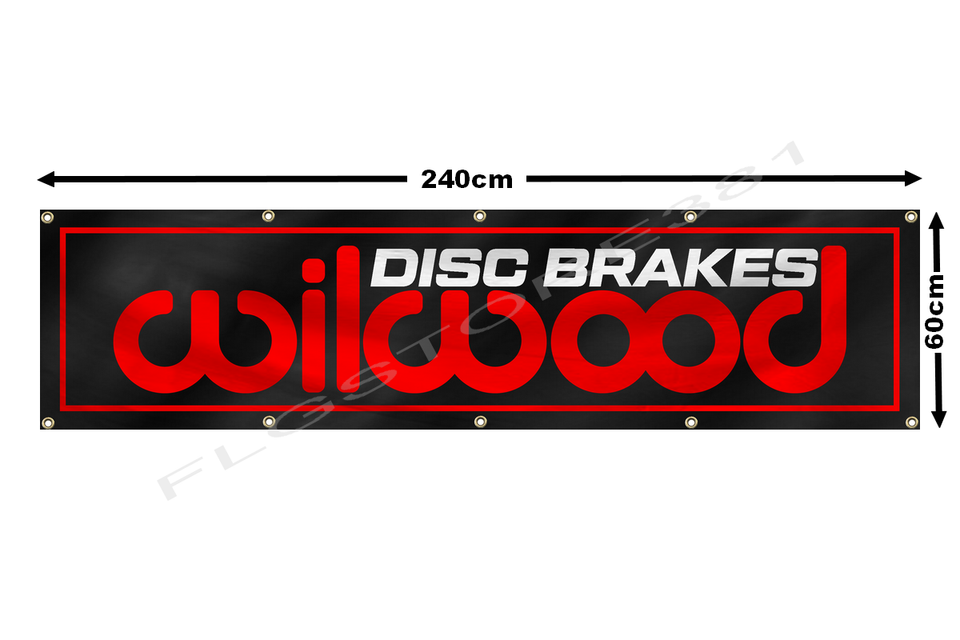 Wilwood Banner Flag 2x8ft Disc Brakes Car Racing Flag Man Cave Garage ...
