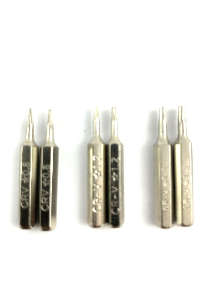 6 PCS Pentalobe Screwdriver Bits Set P2 P5 P6 5-Point 5-Star 0.8 mm 1.2 ...