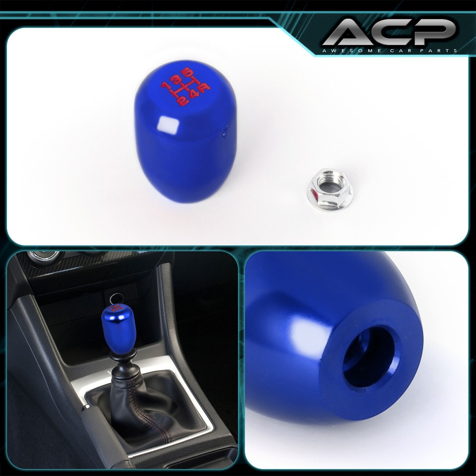 M10X1.5 Thread 5 Speed Type-R Shift Knob Blue For Honda Civic CRX Acura ...