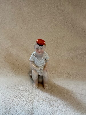 Vintage German Bisque Boy Sitting on Chamber Pot READ | eBay