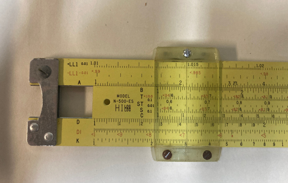 Vintage Pickett All Metal Slide Rule N-500-ES 1962 Chicago Log-Log w ...