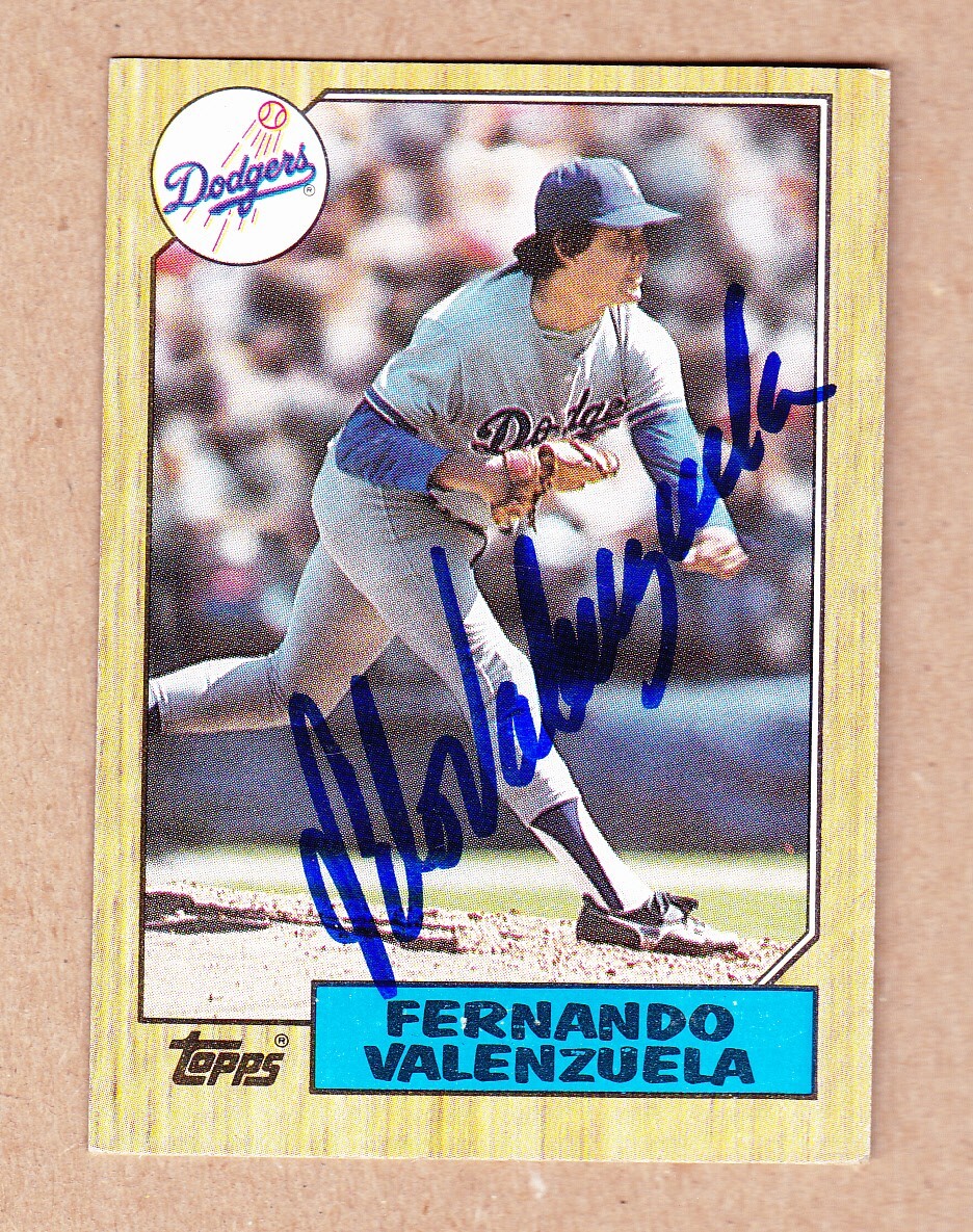 Fernando Valenzuela signed 1987 Topps card #410-Los Angeles Dodgers | eBay
