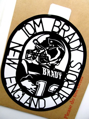 TOM BRADY,Pop ART,Reusable Decal 8"X 10" inches Black Vinyl sticker ...