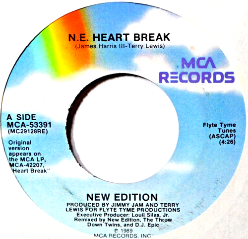 New Edition N.E. NE Heart Break R&B EX 45 7" Vinyl -Check for Coupons ...