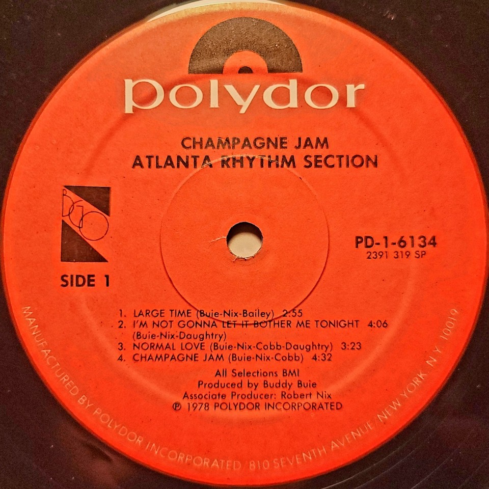 ATLANTA RHYTHM SECTION Champagne Jam Vinyl Lp 1978 US 1st Press Polydor ...
