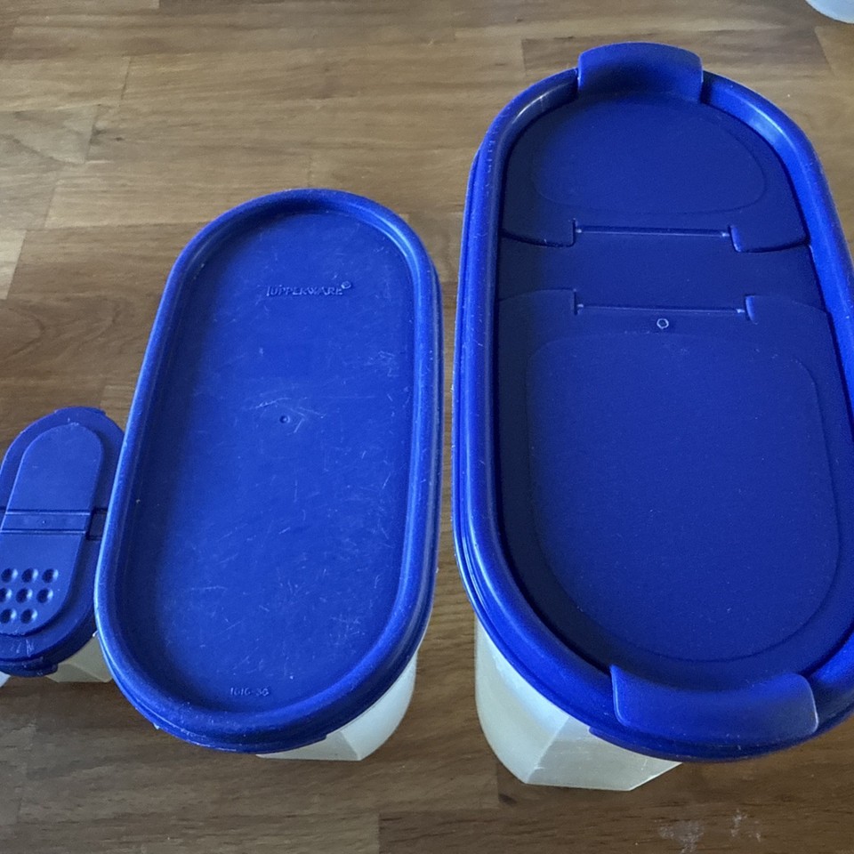 Tupperware Eidgenossen Set mit Deckel ,blau 1x 1,7l; 1x1,1l; 2x 115 ml ...