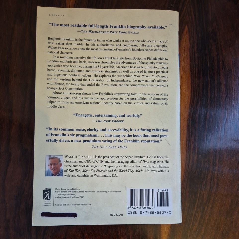 Benjamin Franklin: An American Life - 9780743258074, Walter Isaacson ...