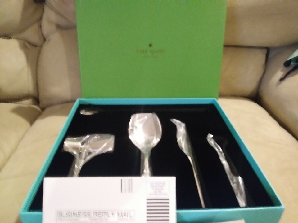 Kate Spade Malmo 18/10 Stainless Steel 5 Piece Bar Tool Set Barware new ...