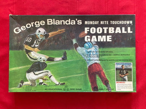 1972 George Blanda's Monday Nite Touchdown football game / New / NFL ...