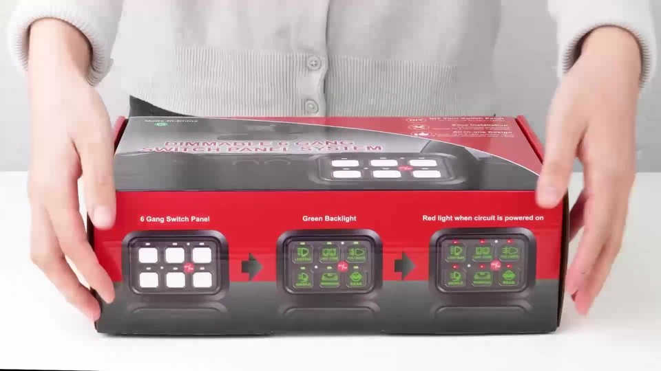Universal 6 Gang Switch Panel LED Car Circuit Control Box Relay ON-Off ...