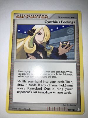 Cynthia's Feelings Non-Holo Pokemon Supporter Card 131/146 Legends ...