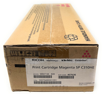 Ricoh 407637 SP C310HE Original Cyan Aficio Sp C310/Sp C231/Sp C232DN ...