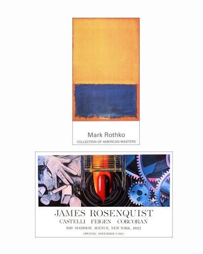 James Rosenquist 1982 New York + Mark Rothko Yellow Blue Orange Posters ...