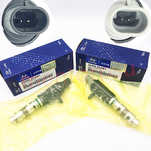 New VVT Solenoid (Left+right) 24355-3CA For Hyundai Santa Fe KIA Sedona ...