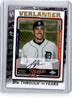 2005 Topps Chrome Autograph Card Justin Verlander TTY-29 2021 Topps RP ...