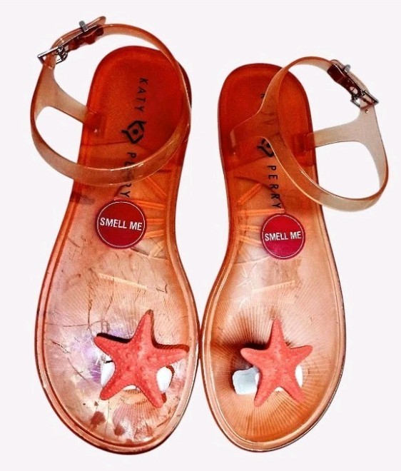 Katy Perry Orange Starfish Geli Sandals Size 8 New | eBay