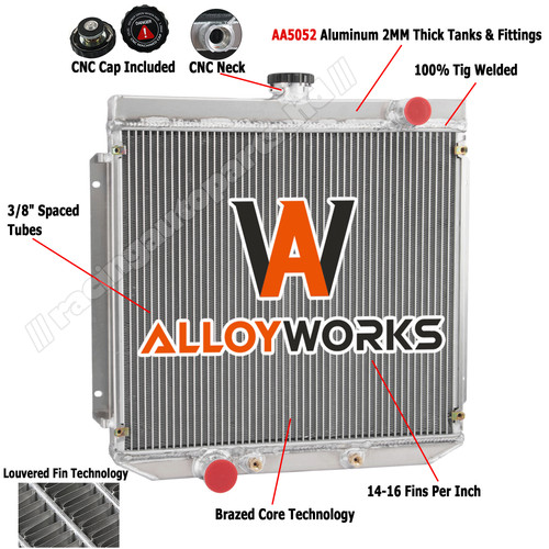 4-ROW ALUMINIUM RADIATOR FOR 1969-1972 FORD CLEVELAND XY XW 302 GS GT ...