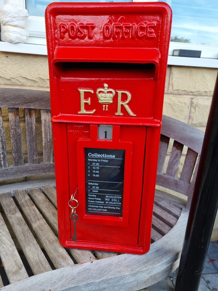 royal mail red post box original mint condition 2 keys and stand | eBay UK
