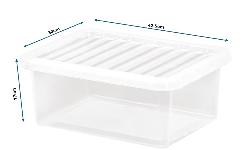 stackable and nestable clear Plastic Storage Boxes with Lids WHAM 4L ...